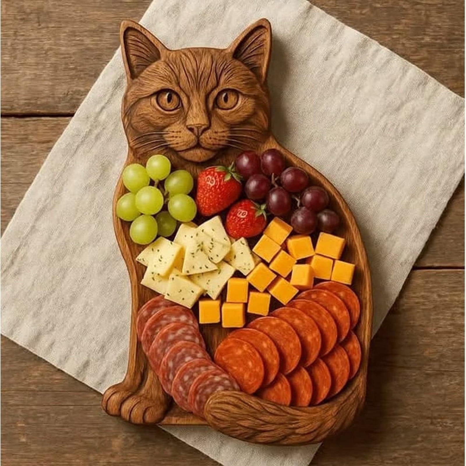 Cat Serving Tray Cat Charcuterie Platter, Funny Charcuterie Board Ocean ...