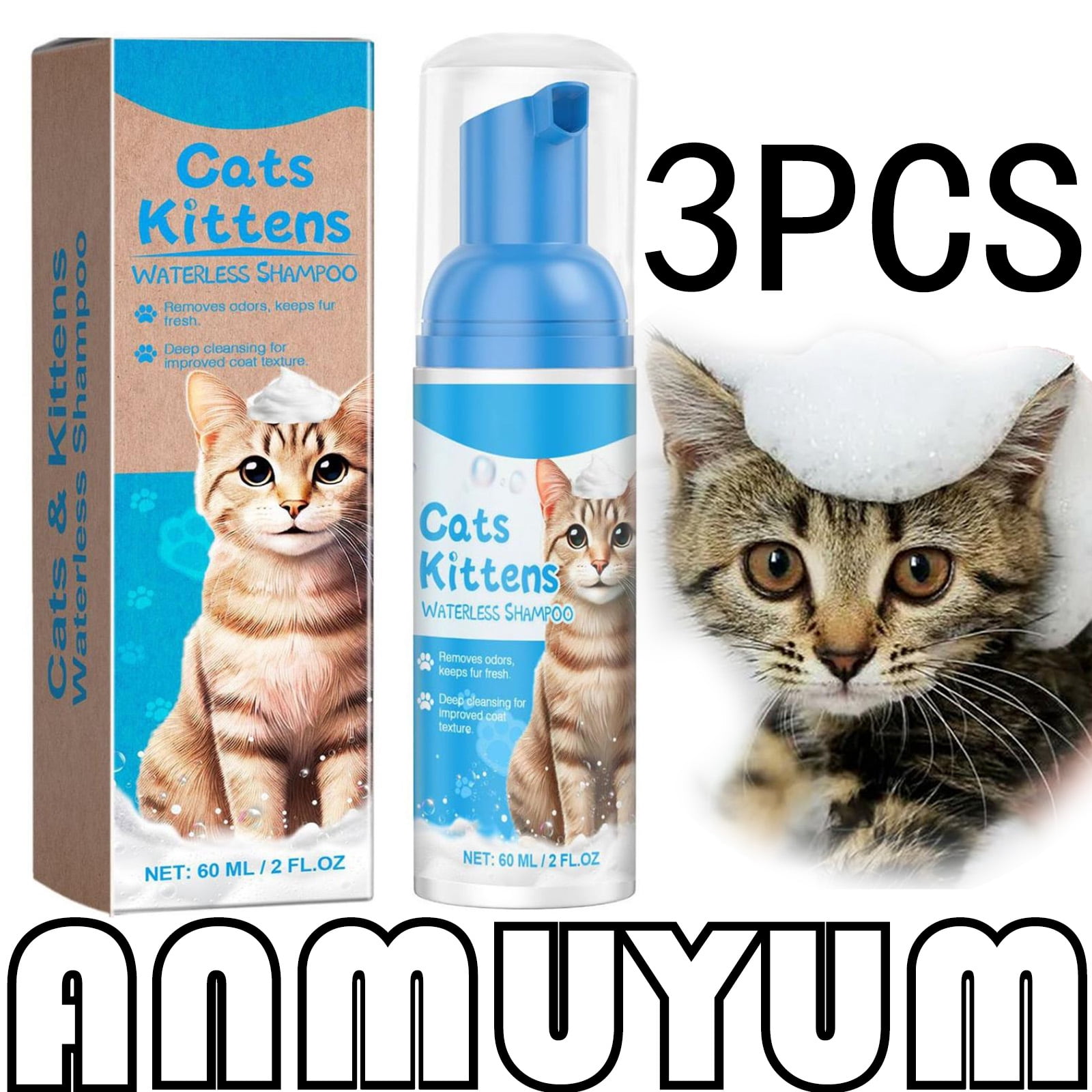 Cat Shampoo,Waterless Cat Shampoo,Cat Dry Shampoo,Cat Bath,Cat Shampoo ...