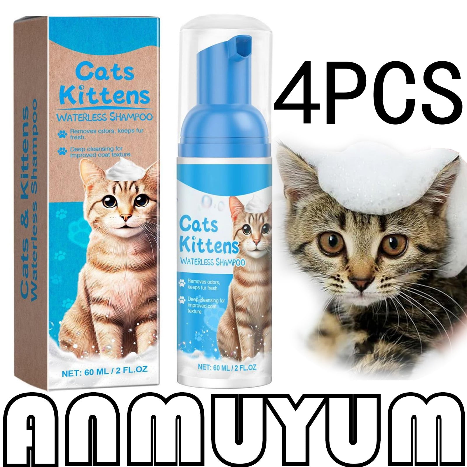 Cat Shampoo,Waterless Cat Shampoo,Cat Dry Shampoo,Cat Bath,Cat Shampoo ...