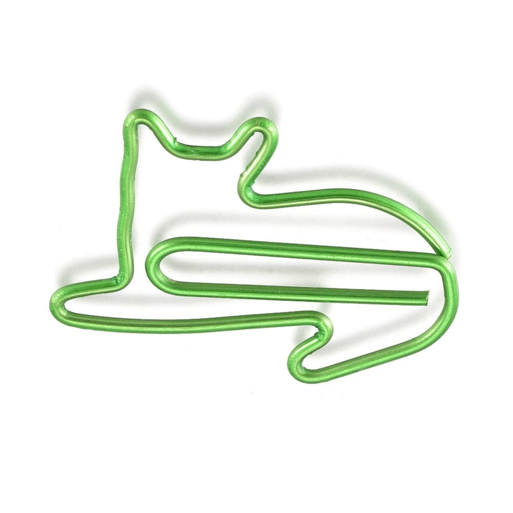 Cat Shape Iron Paperclips Cute Paper Clips Funny Bookmark Marking Clips ...