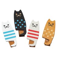 Kikkerland Cat Bag Clips, Set of 6 ,Black - Walmart.com