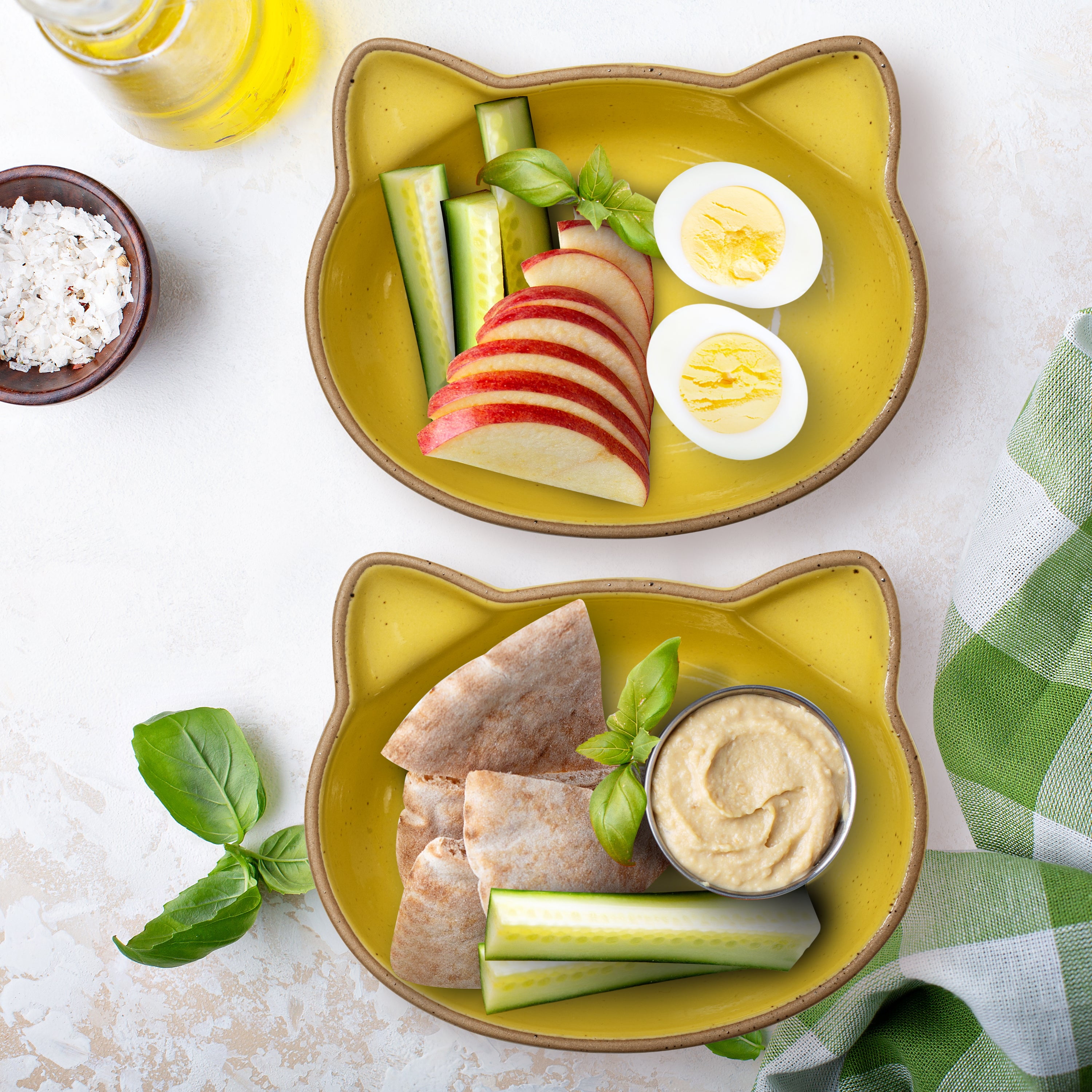 Walmart Ceramic Cat Shaped Bowls Set - Pet Food Eat Set for Kitties and ...