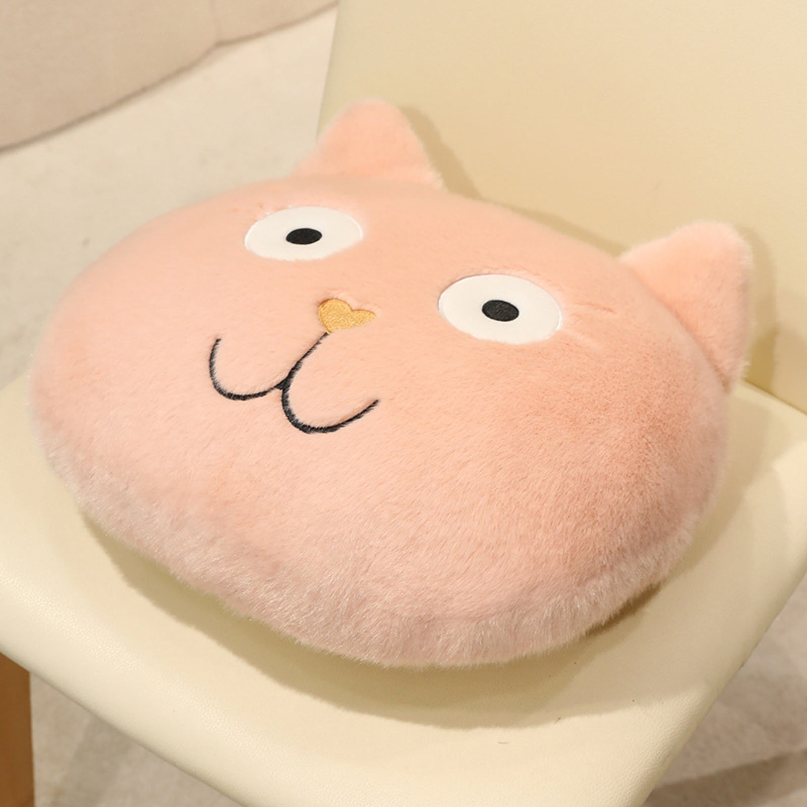 Cat Shaped Plush Cushion Stuffed Toy Soft Plushie For Home Decor Office ...