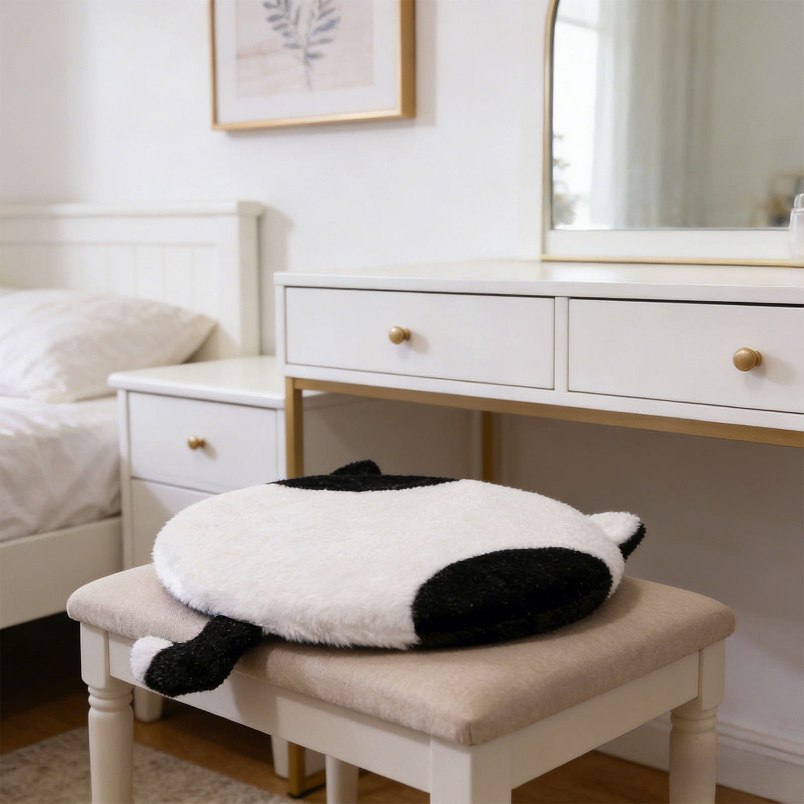 Cat-Shaped Thickened Chair Cushion - Non-Slip, Machine Washable Seat ...