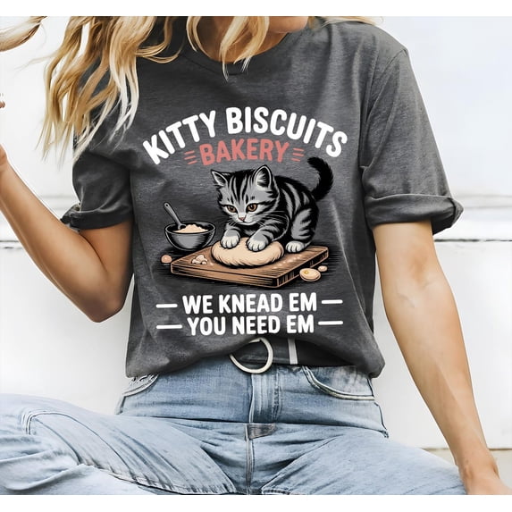 Cat Shirt: Kitty Biscuits Bakery Tee, Making Biscuits, Cat Lover ...