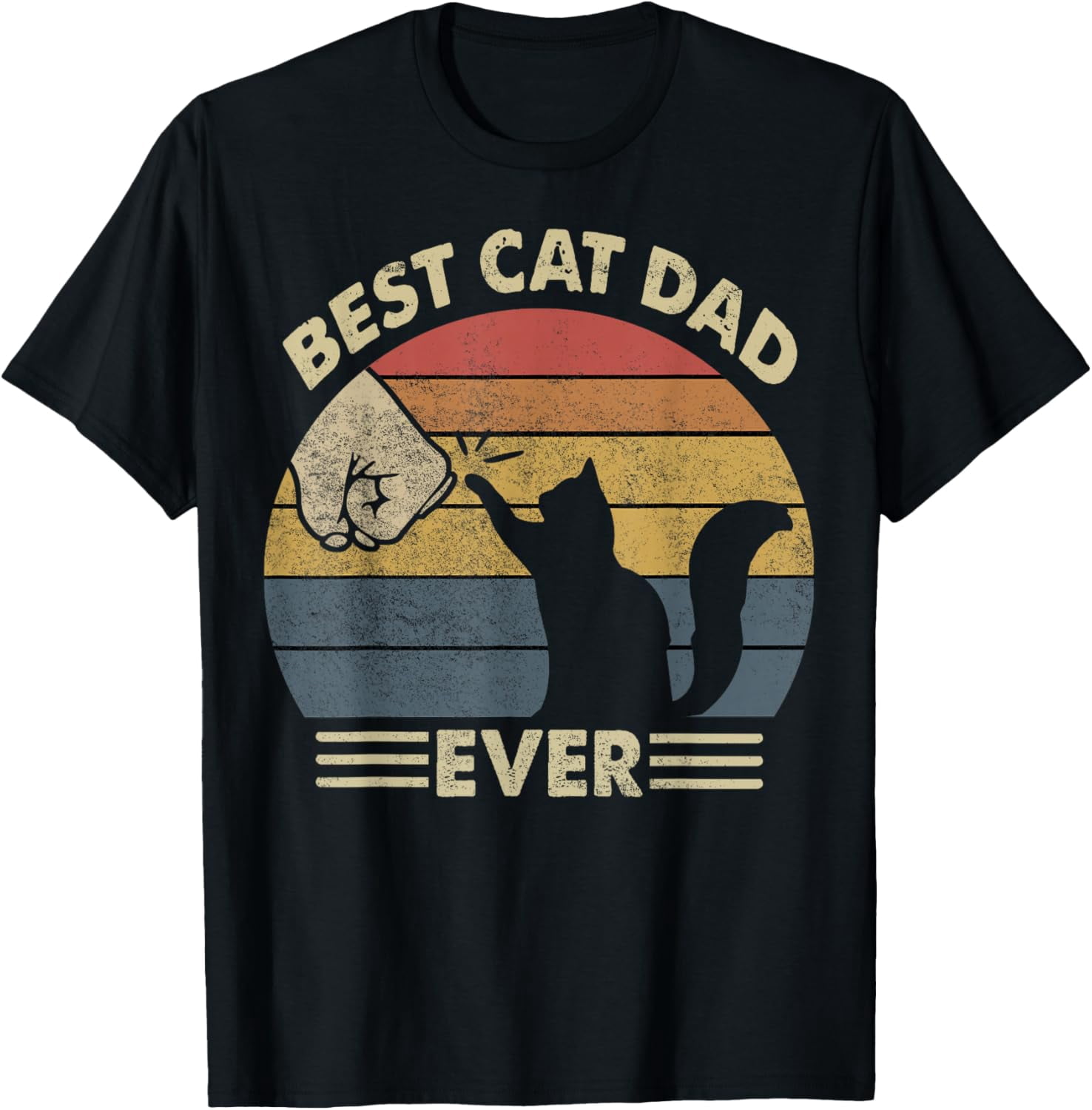 Cat Shirt Men Best Cat Dad Ever Funny Cat Lover Gift T-Shirt- Classic ...