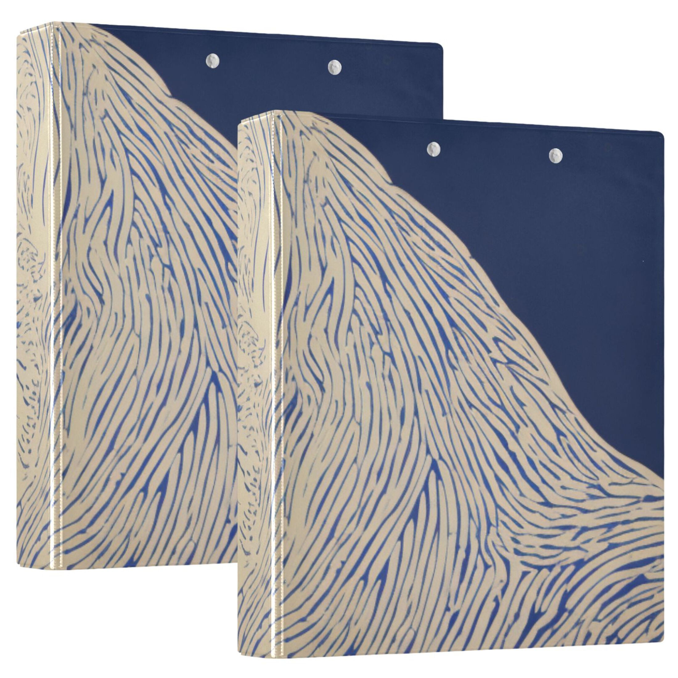 Cat Side 3 Ring Binders 1.5 inch Hardcover File Folders with Interior ...