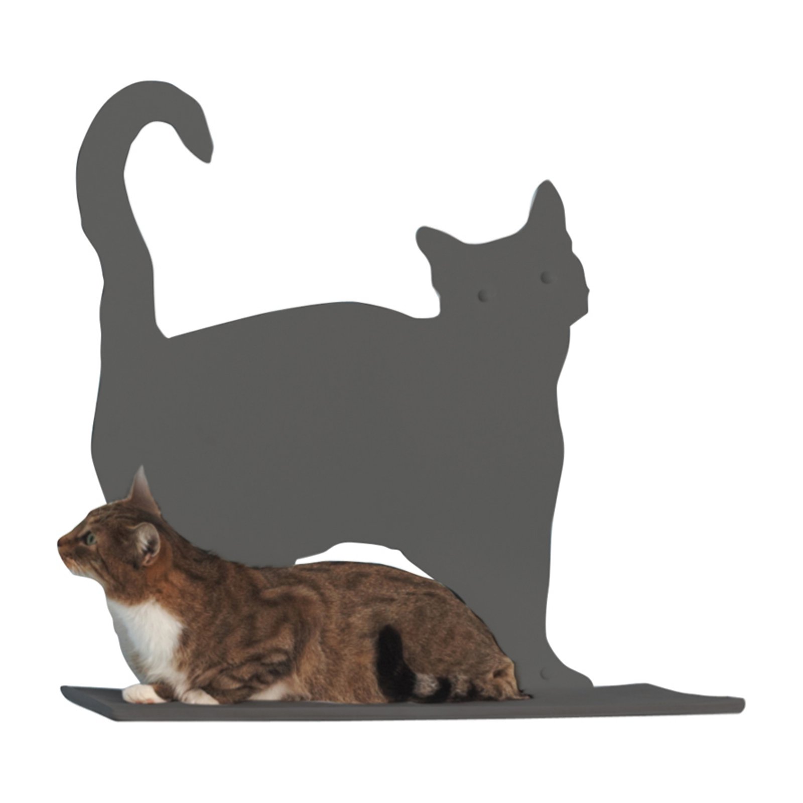 Cat Silhouette Cat Shelf Prance - Titanium - Walmart.com