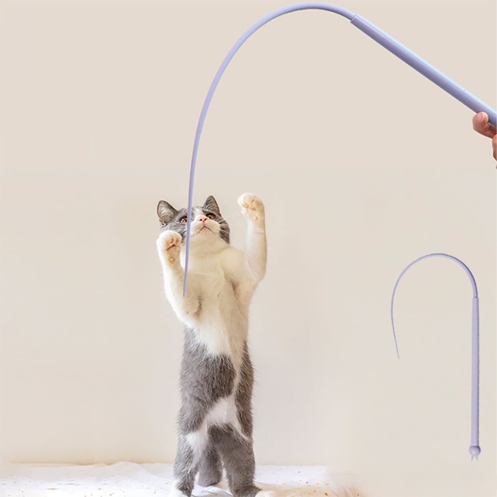 Cat Simulation Mouse Tail Interactive Cat Teaser Wand Pet Interactive ...