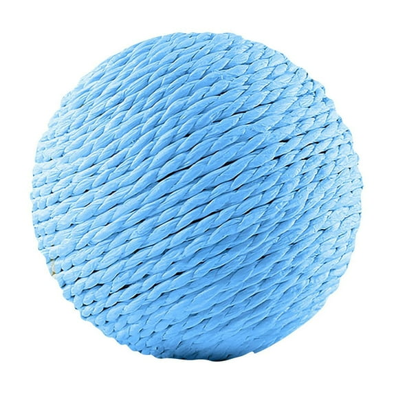 Cat Sisal Ball Toy - Large Size 3 Inch Blue Interactive Self ...