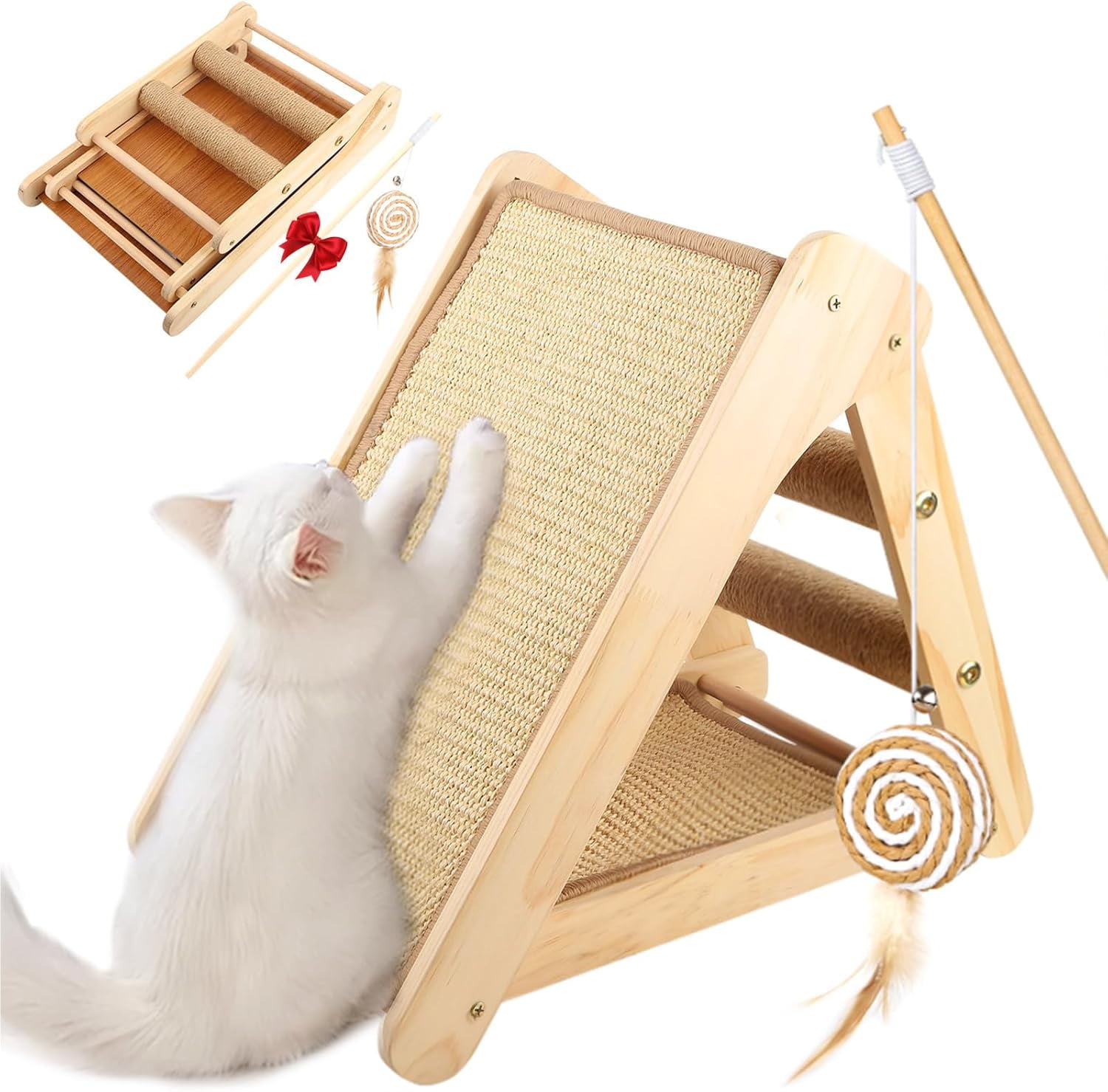 Cat Sisal Scratching Ramp Cats Scratching Post Kitten Scratcher Ramp ...