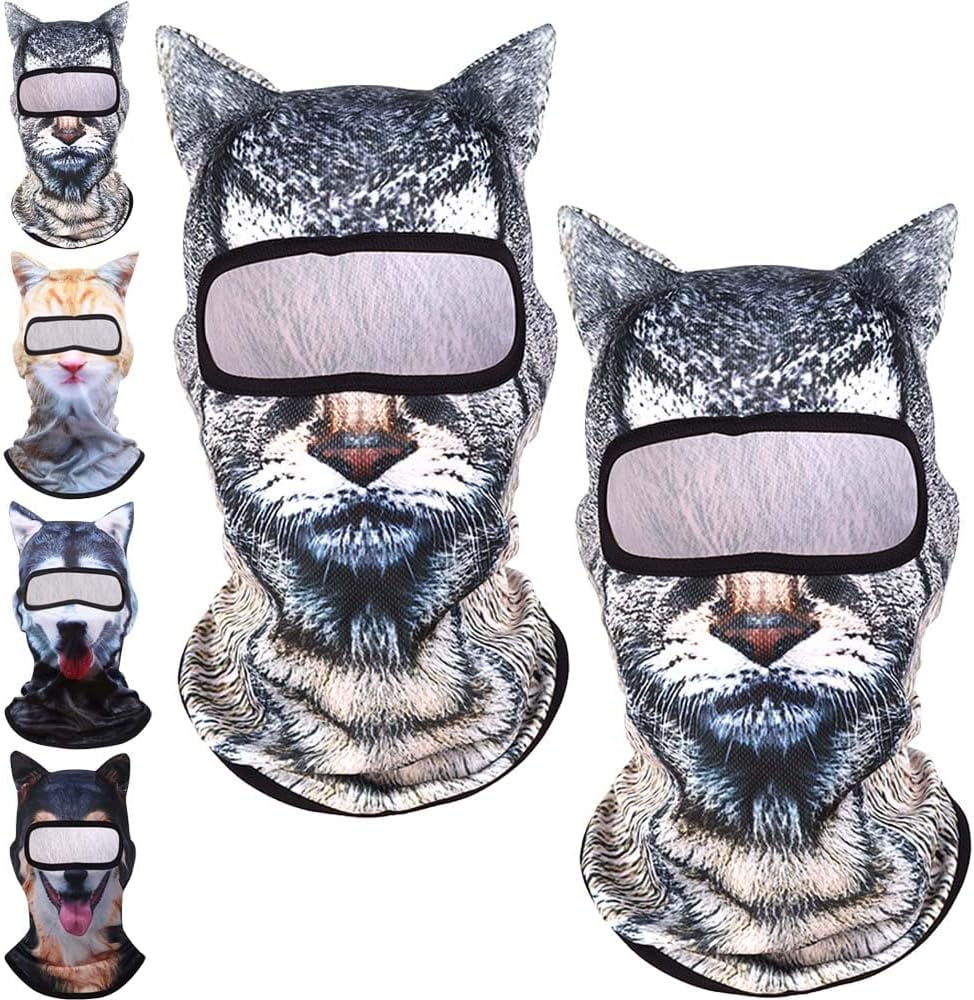 Cat Ski Mask,3D Cat Ski Balaclava Sheisty Face Mask with Ears,Cat ...