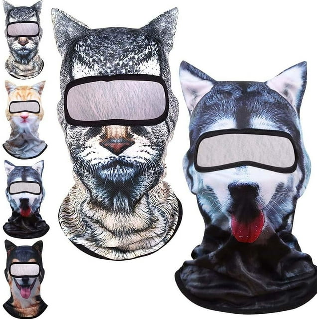 Cat Ski Mask,3D Cat Ski Balaclava Sheisty Face Mask with Ears,Cat ...
