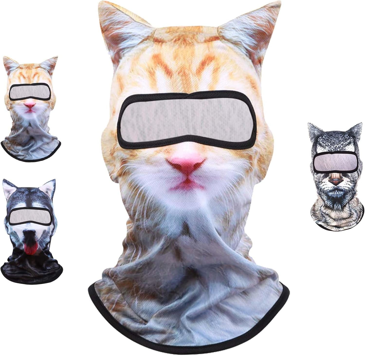 Cat Ski Mask, 3D Shiesty Cat Masks, Balaclava Cat Ski Mask, Animal Shiesty Mask with Rars ...