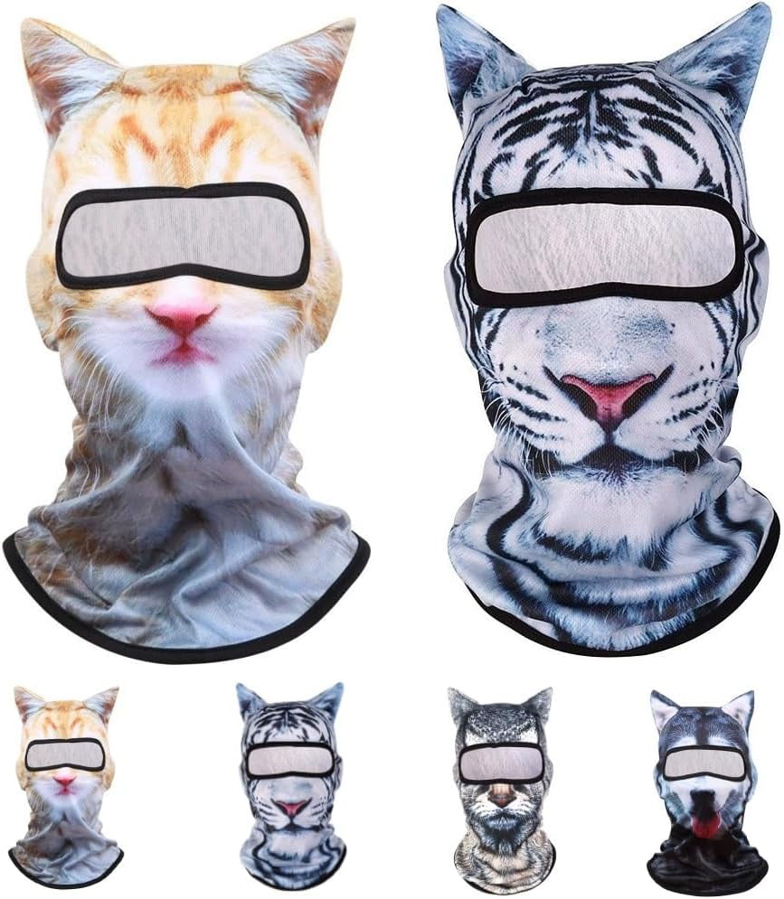 Cat Ski Mask, Balaclava Sheisty Mask with Ears, 3D Printed Cute Animal ...
