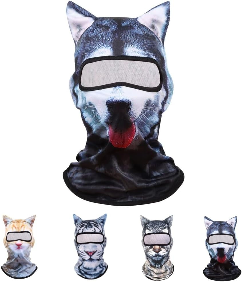 Cat Ski Mask, Balaclava Sheisty Mask with Ears, 3D Printed Cute Animal ...