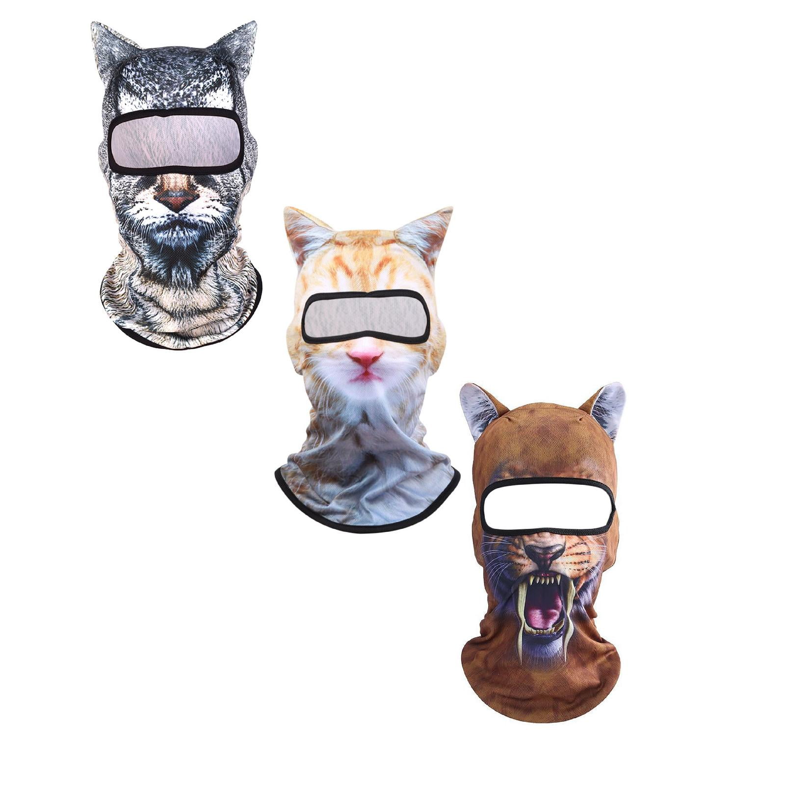 Cat Ski Mask Balaclava With Ears Animal Balaclava Face Mask Windproof ...