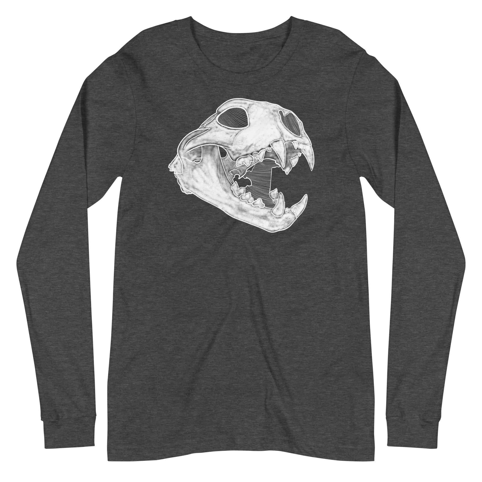 Cat Skull Art Shirt Skeleton Goth Gift Dark Academia Feline Anatomy ...