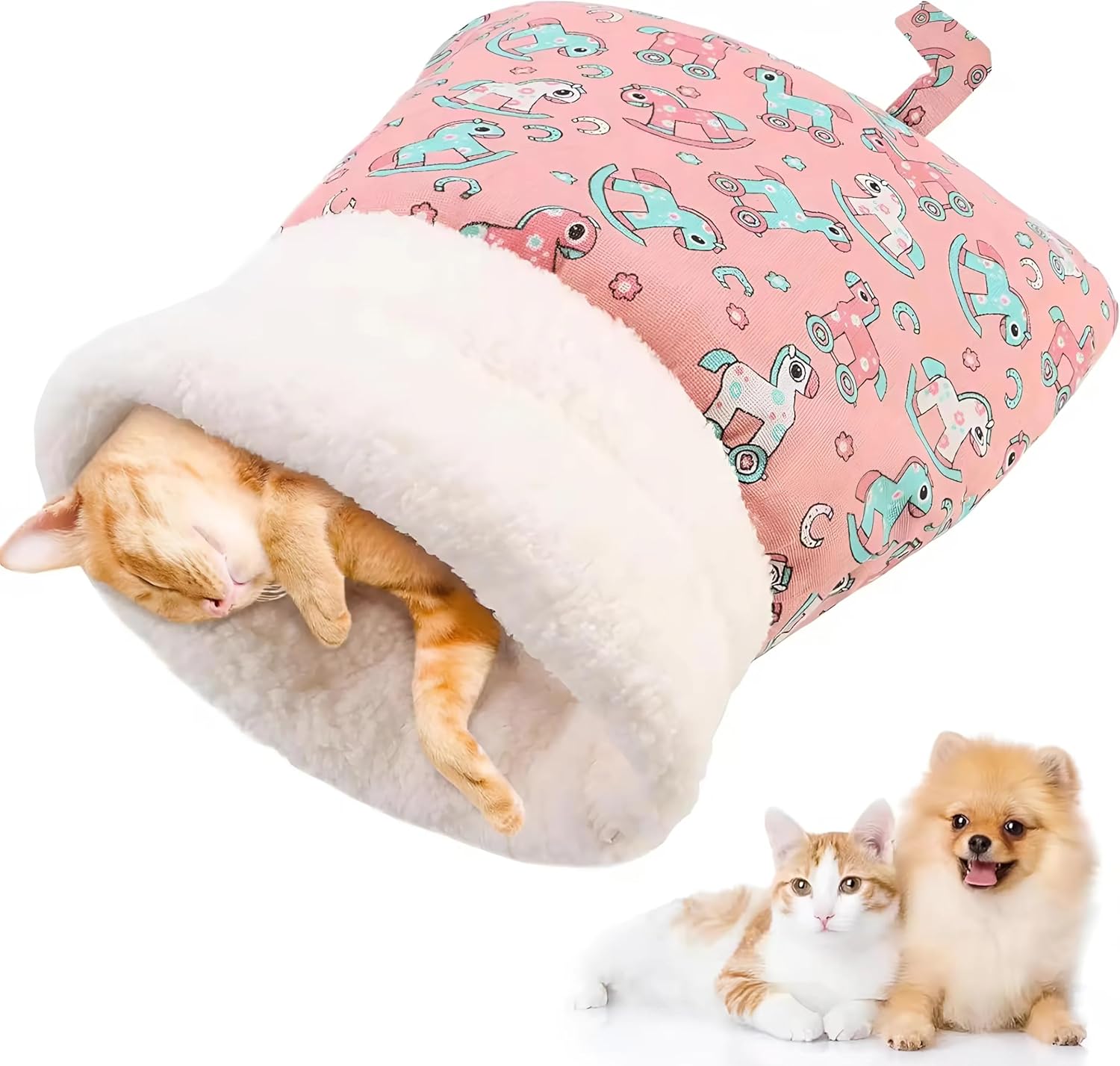 Cat Sleeping Bag for Indoor Cats Cozy Tunnel Nest with Cover Snuggle ...