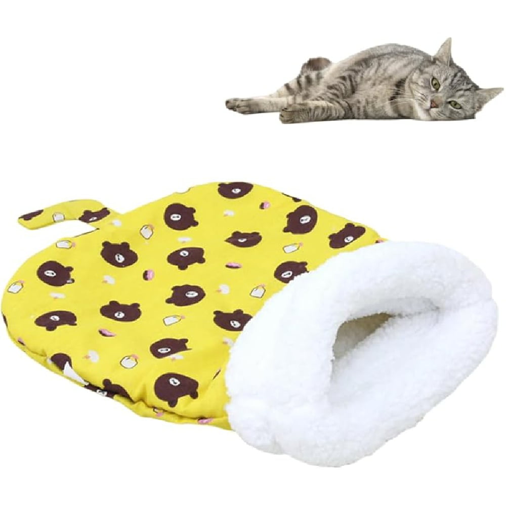 Cat Sleeping Bag for Indoor Cats Cozy Cat Winter Sleeping Bag Soft ...