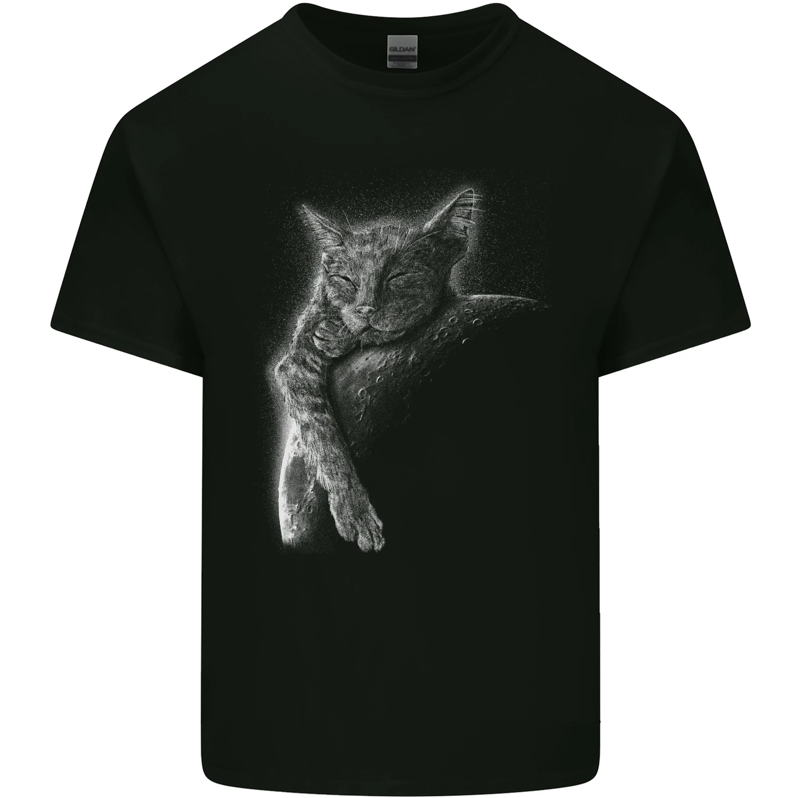 Cat Sleeping On Moon Funny Feline Space Dream Retro Graphic Aesthetic ...