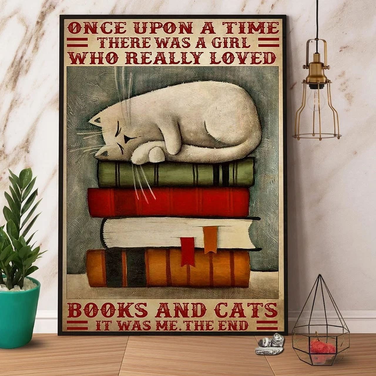 Cat Sleepping On The Books Once Upon A Time There Was A Girl Who Really ...