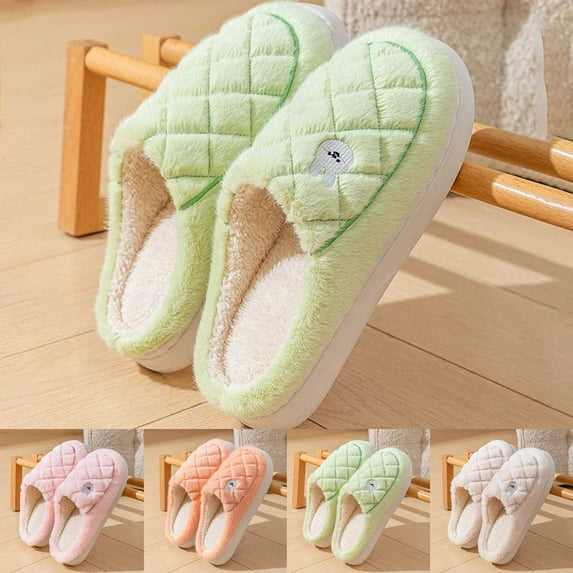 Cat Slippers For Women Plush Memory Foam House Slippers Closed Toe ...
