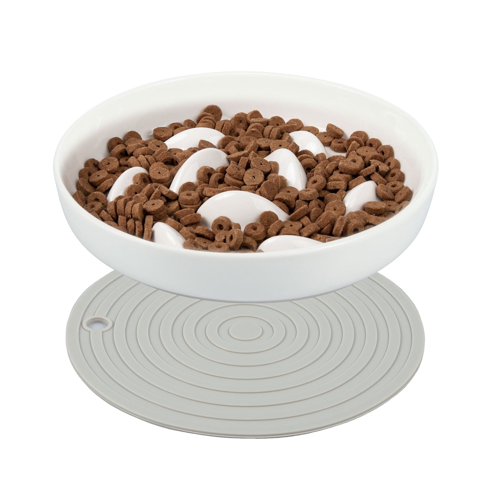 Cat Slow Feeder Food Bowl with Non-Toxic, Fish Pool Design Melamine Fun ...