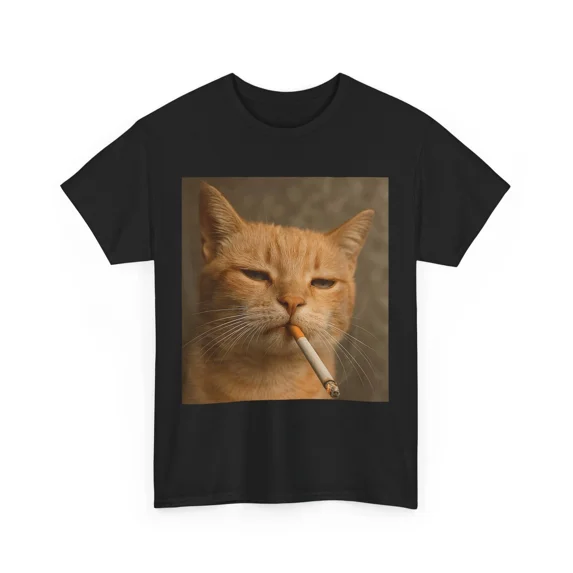 Cat Smoking Meme Funny Cat Lover Sarcastic Humor T Shirt, for men and ...