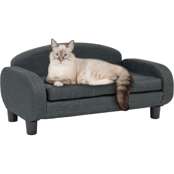 Cat Sofa Bed Pet Couch for Indoor Cats Elevated Cat Beds with Removable ...
