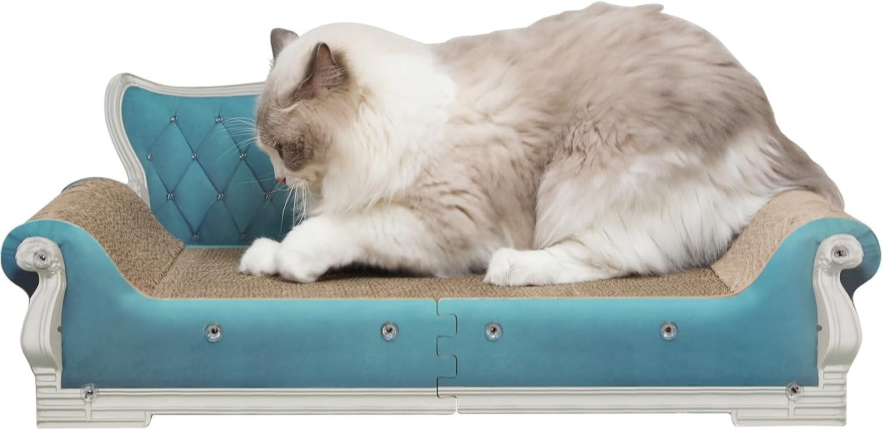 Cat Sofa Shape Scratch Pad for Large Medium Small Indoor Cats,Larger ...