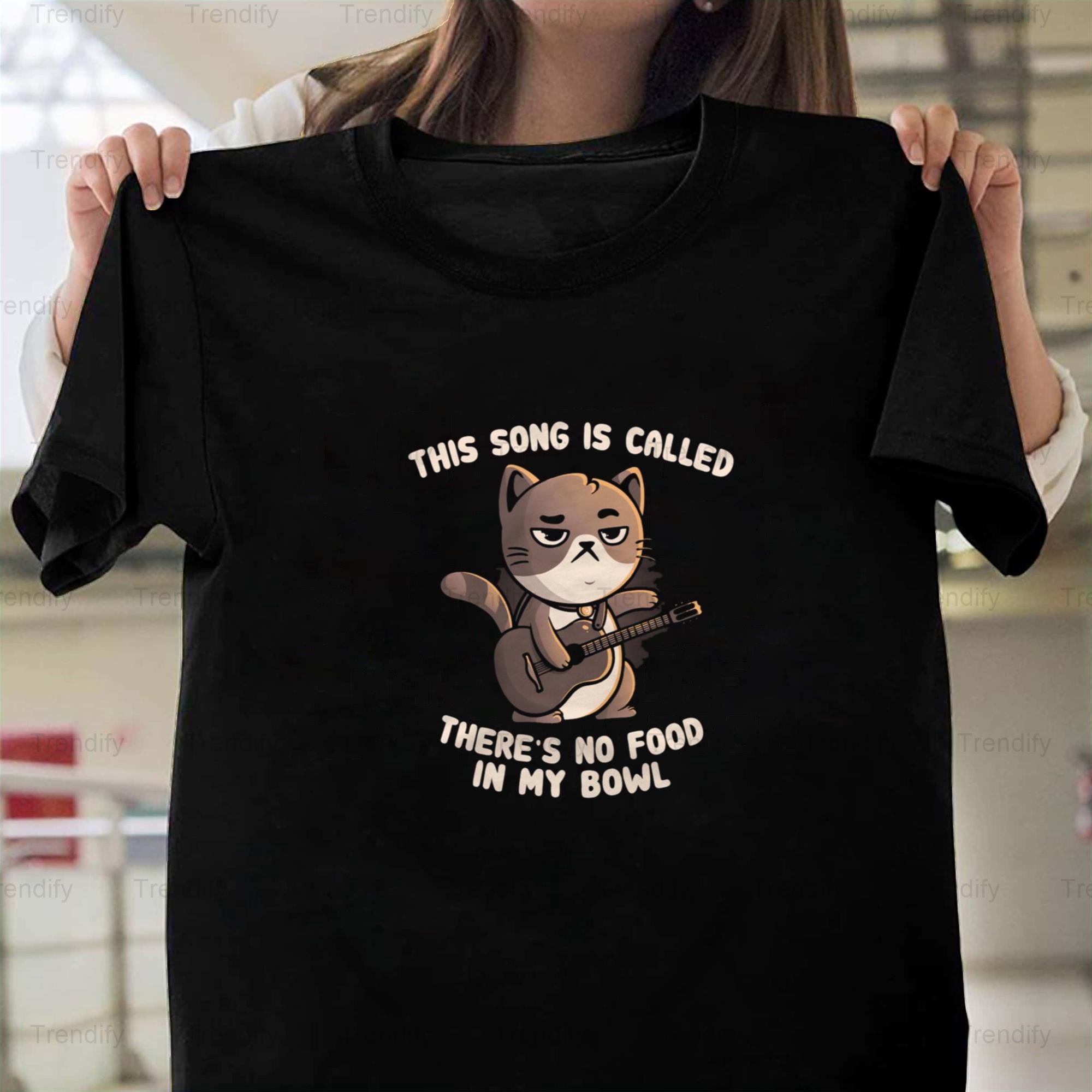 Cat Song Funny Feline Music Pun Humor Graphic Design Unisex T-Shirt ...