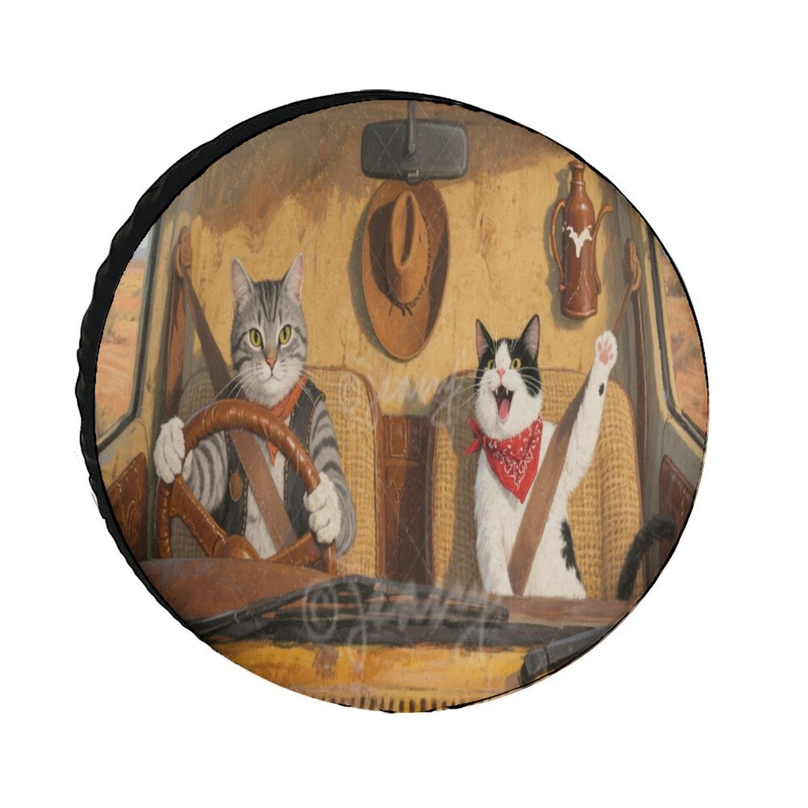 Cat Spare Tire Cover Universal Tire Wheel Covers Wheel Tire Protector ...