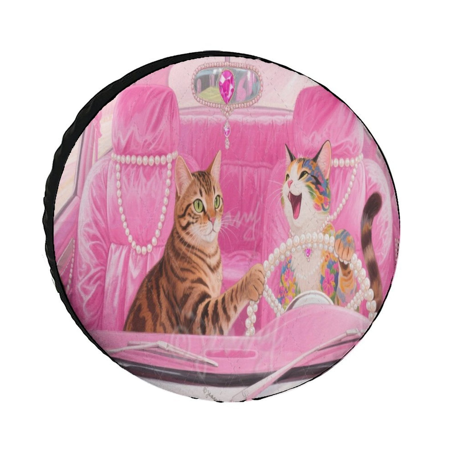 Cat Spare Tire Cover Waterproof UV Sun Protection Wheel Covers ...