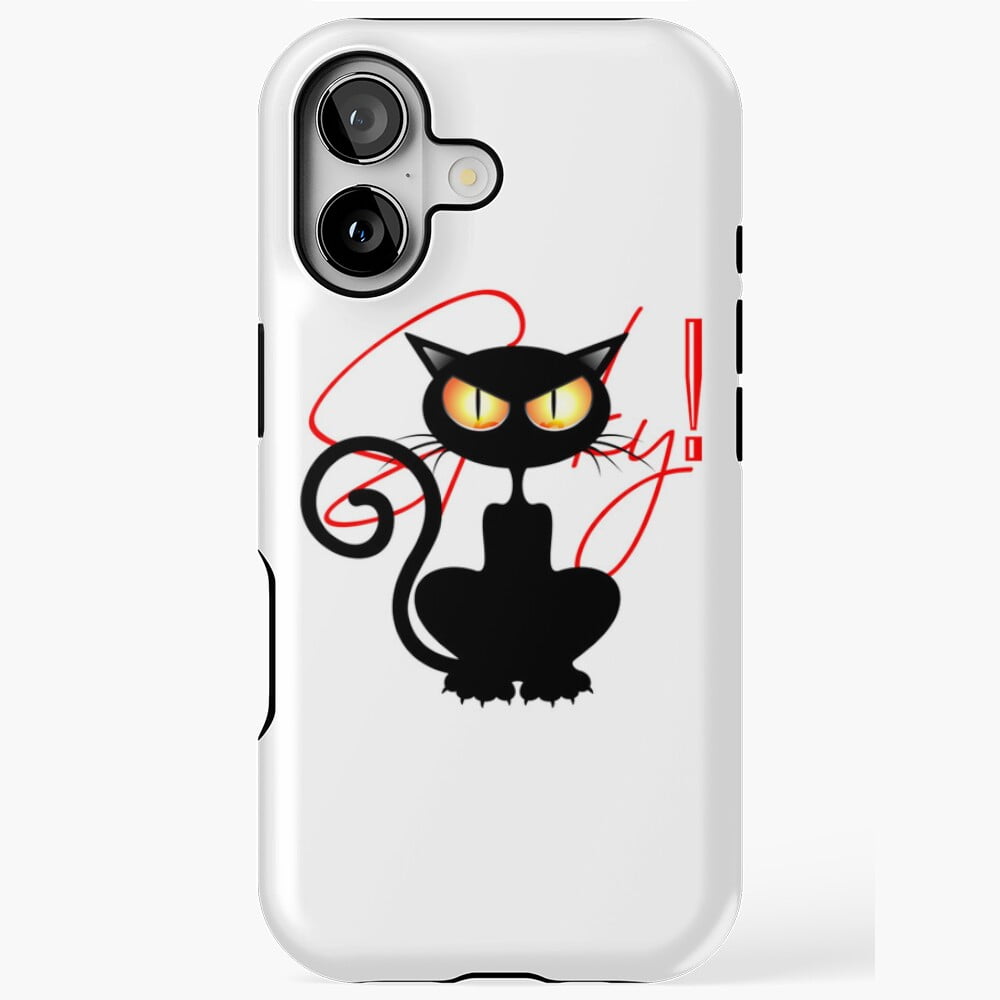 Cat Spoky Cute Creepy Design Compatible Phone Case for iPhone 11–17 Pro ...