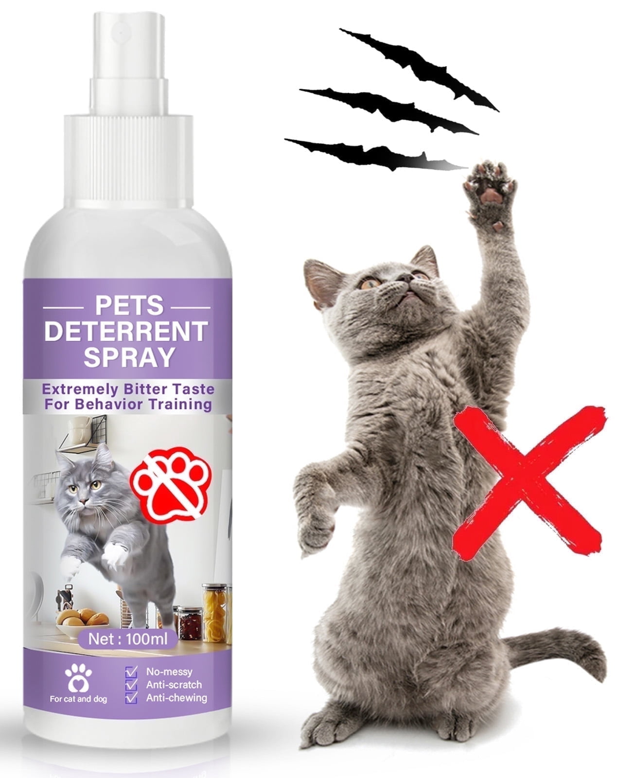 Cat Repellent Spray, Anti-Scratch Furniture Protector, Pet Behavior ...