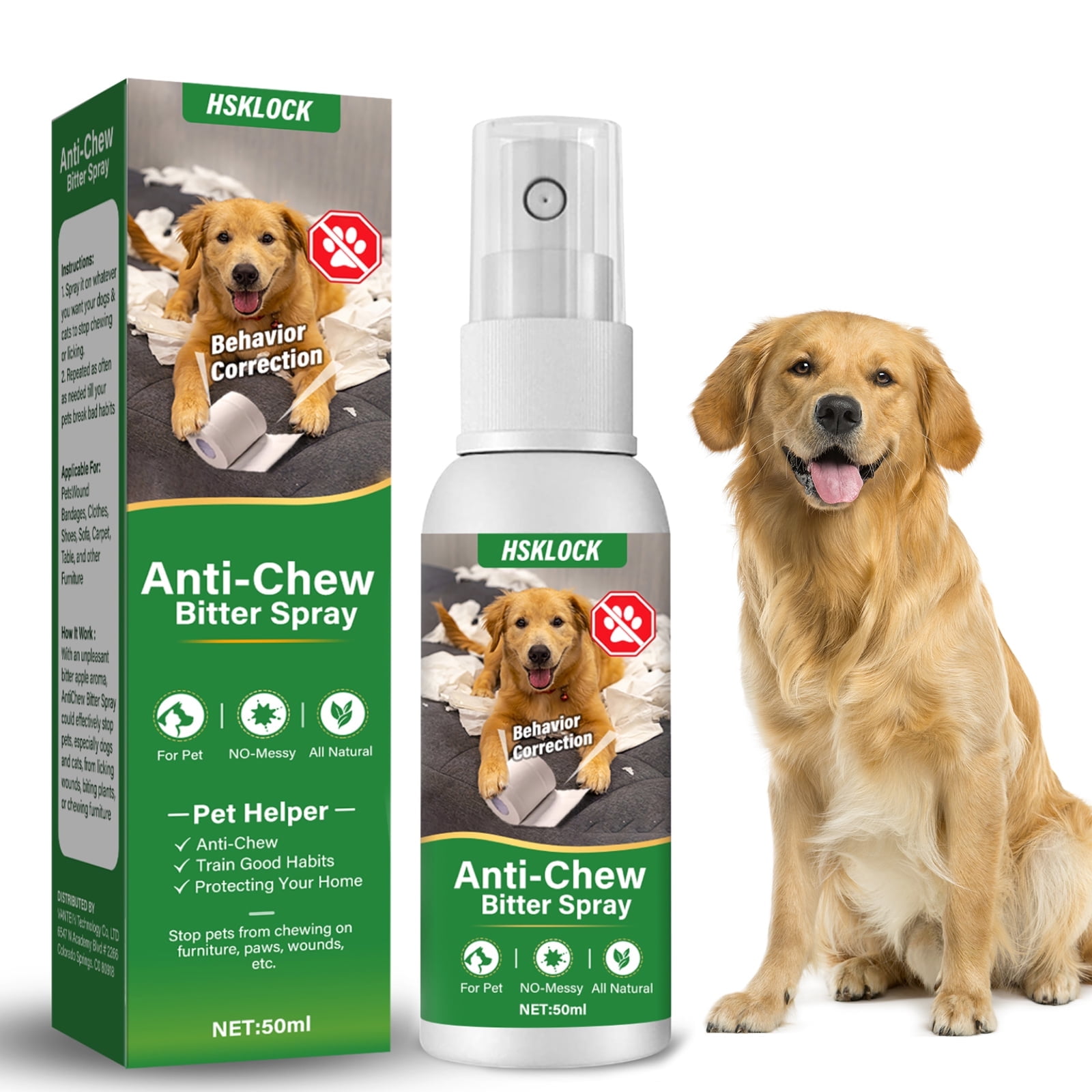 No Chew Spray for Dogs, Bitter Apple Spray for Dogs, Anti-Chew Bitter ...