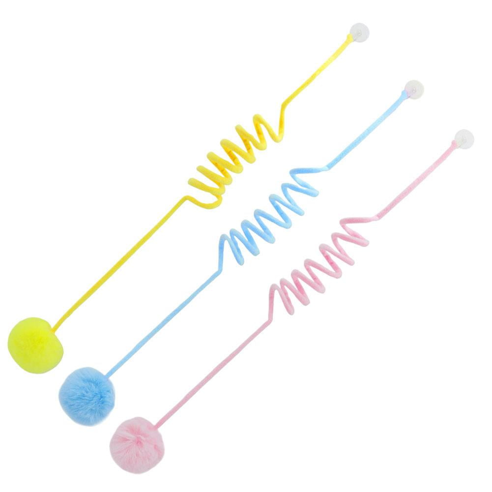 Cat Spring Toys, Hanging Fluffy Cat Catnip Ball Toys with Bell ...