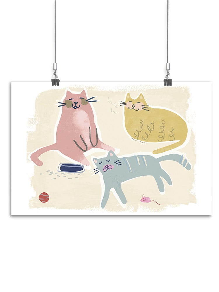 Cat Squad Poster - June Erica Vess Designs, - Walmart.com