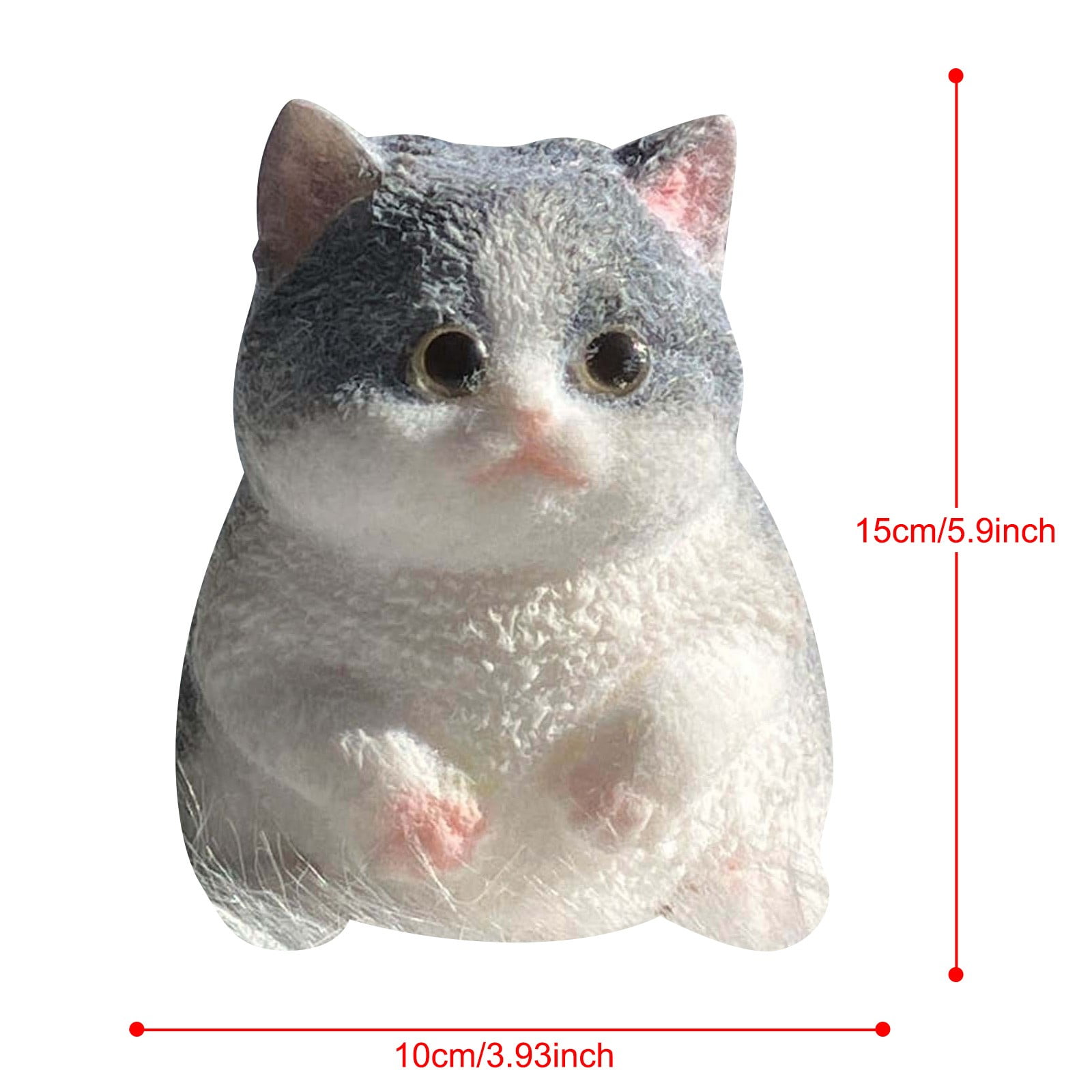 Cat Squishy for Kids Adults, 3.9x5.9 inch Big Furry Cat Squishy Toys ...