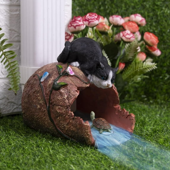 Cat Statue Decorative Extensions Outdoor Statue Decor, Animal Drain ...