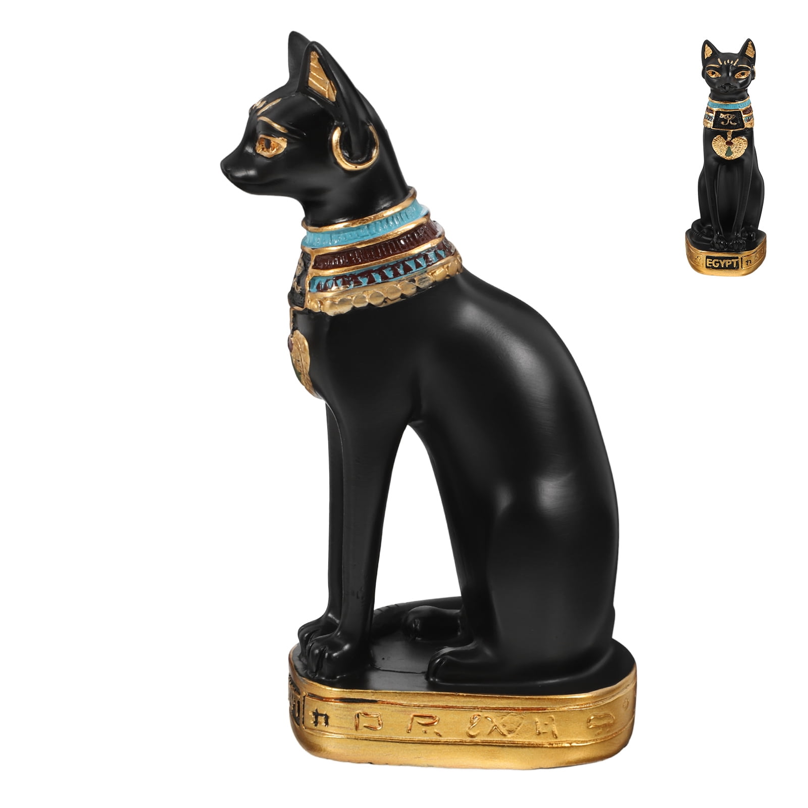 Cat Statue Egyptian Cat Resin Statue Cat Figurine for Home Ancient ...