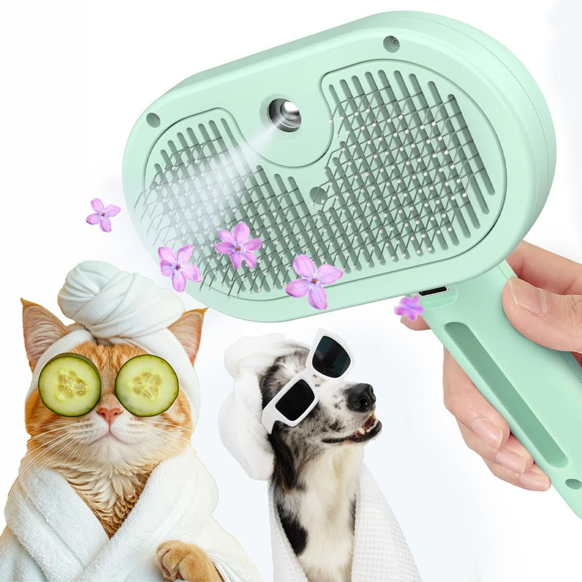 Cat Steam 2024 NEW- Steamy Cat Dog with Release Button and Cool Mist, 3 ...
