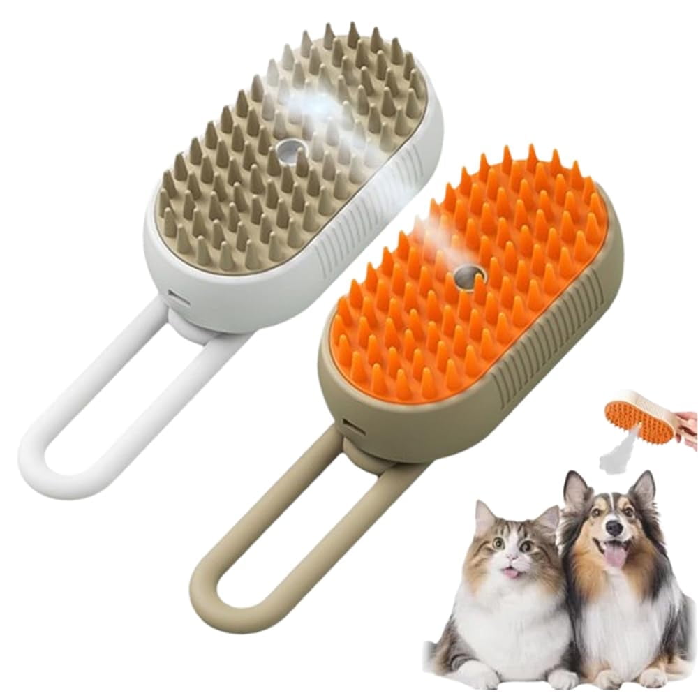 Cat Steam Brush, 2024 New 3 in 1 Cat Steamy Brush, Pet Steam Groomer ...