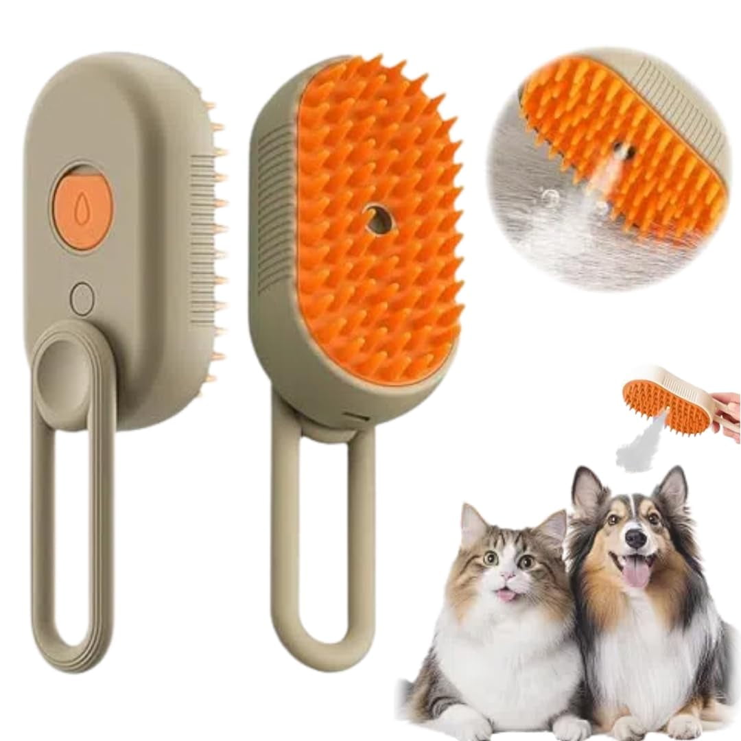 Cat Steam Brush 2024 New Pet Steam Groomer Comb,3 In 1 Cat Steam Brush ...
