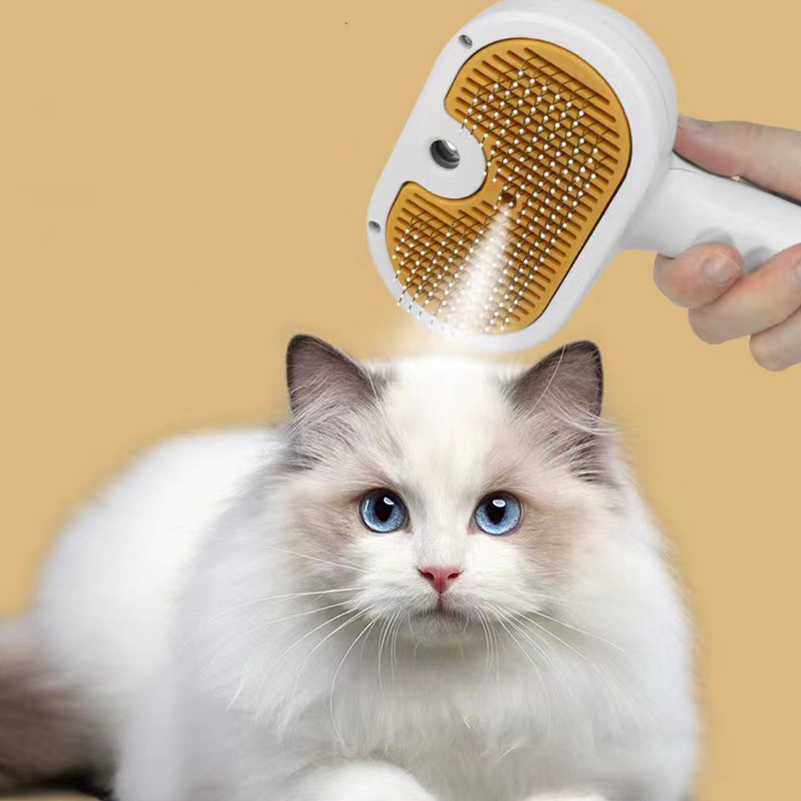 Cat Steam Brush, 2025 Upgrade 3 In 1 Steamy Pet Brush with Release ...