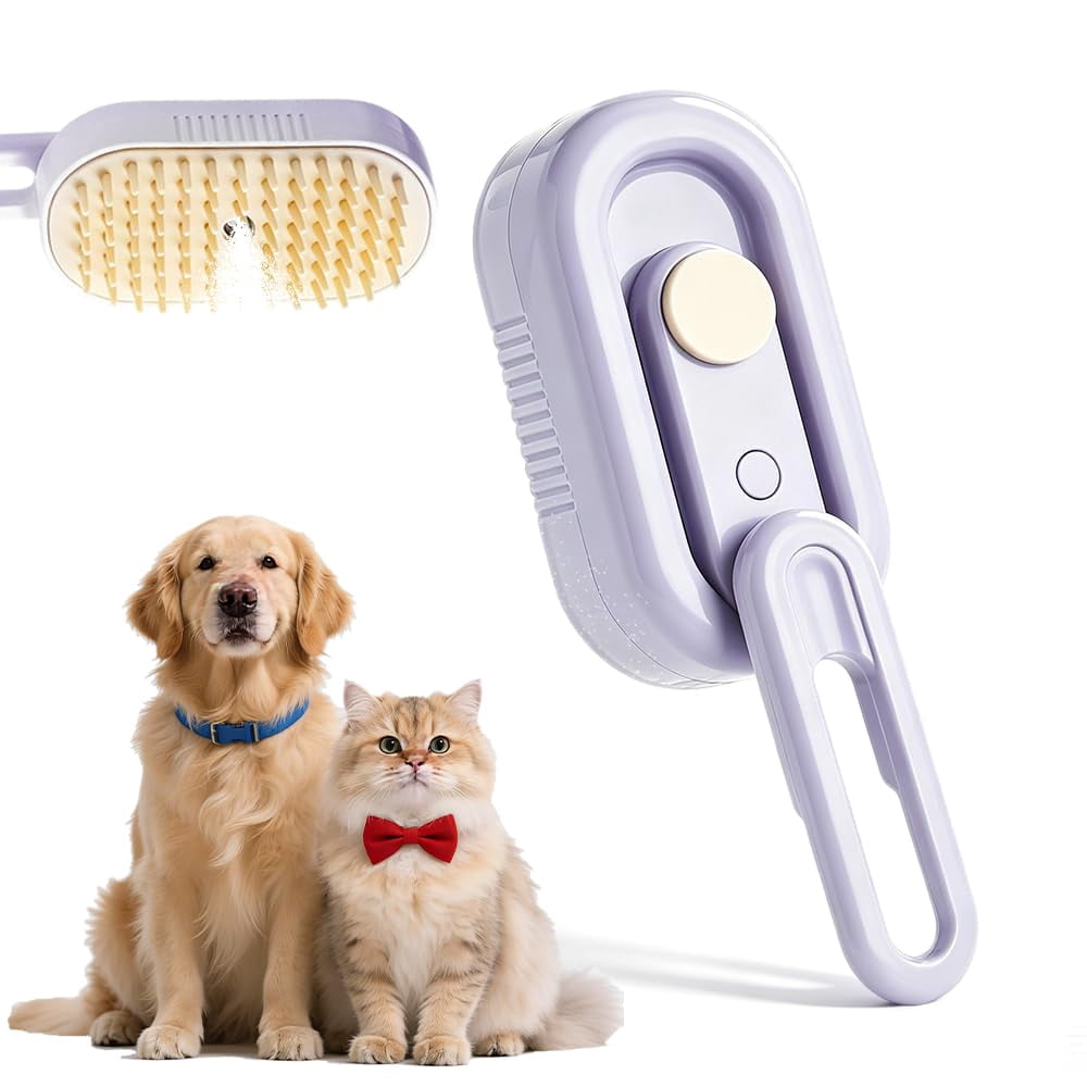 Cat Steam Brush, 2026 New 3 in 1 Pet Steam Groomer Comb, Rechargeable ...