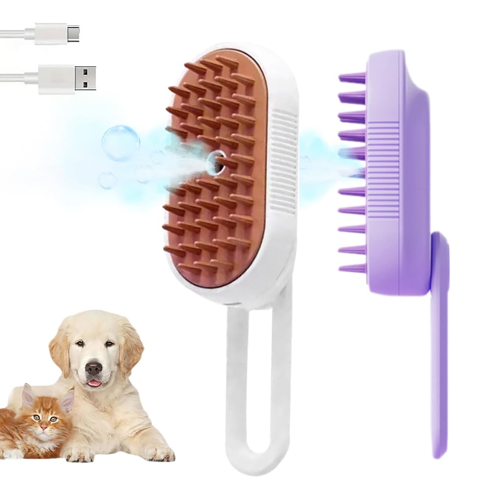 Cat Steam Brush - Spritz Defur Comb for Cats, 2024 Upgrade 3 in 1 Pet ...