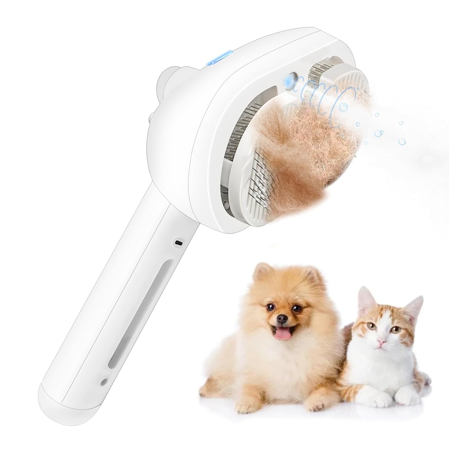 Cat Steam Brush - Steamy Cat Brush for Shedding, Misting Cat Brush for ...