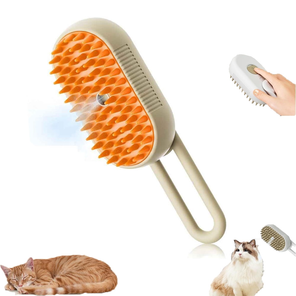 Cat Steamy Grooming Brush 3-in-1 Steam Comb for Shedding, Massaging ...
